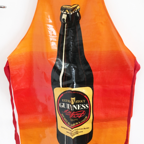 1970s Guinness PVC Apron By SARI Fabrics